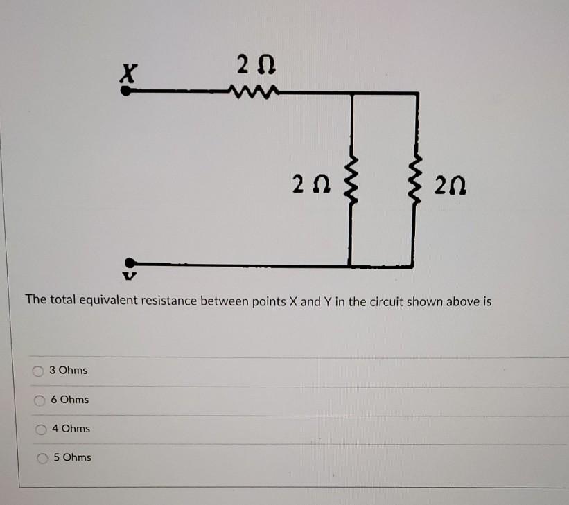 Solved 22 20 2n The total equivalent resistance between | Chegg.com