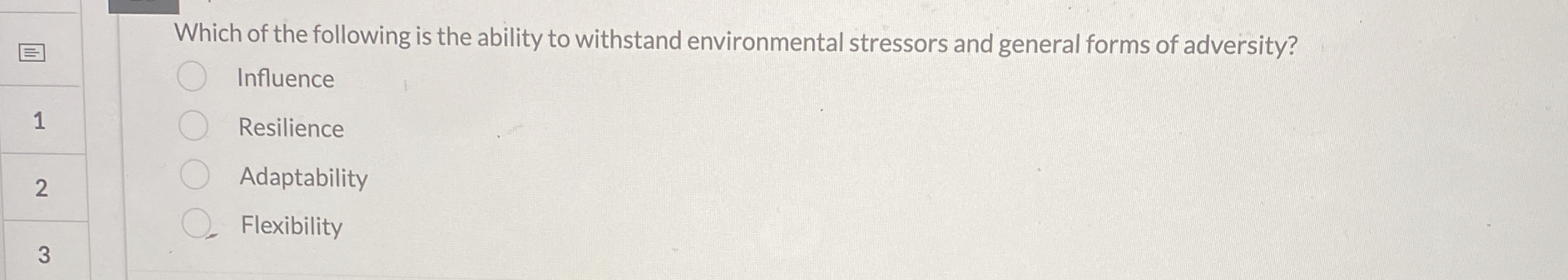 Solved Which of the following is the ability to withstand | Chegg.com