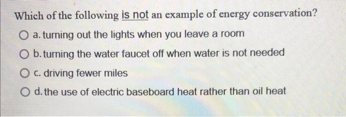 Solved Which of the following is not an example of energy | Chegg.com