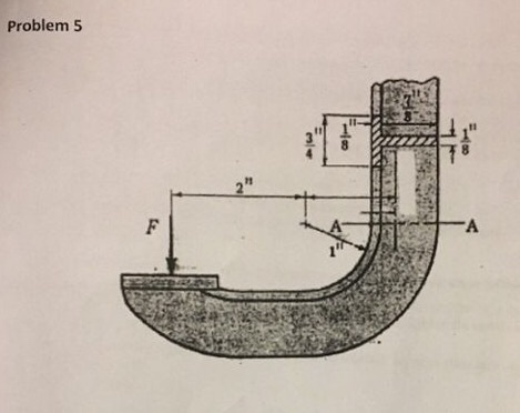 Solved A section of a C-clamp is shown below. Treat the | Chegg.com