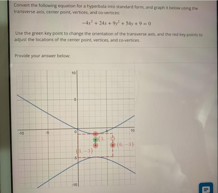 Solved Write the parabola below in one of the standard forms | Chegg.com
