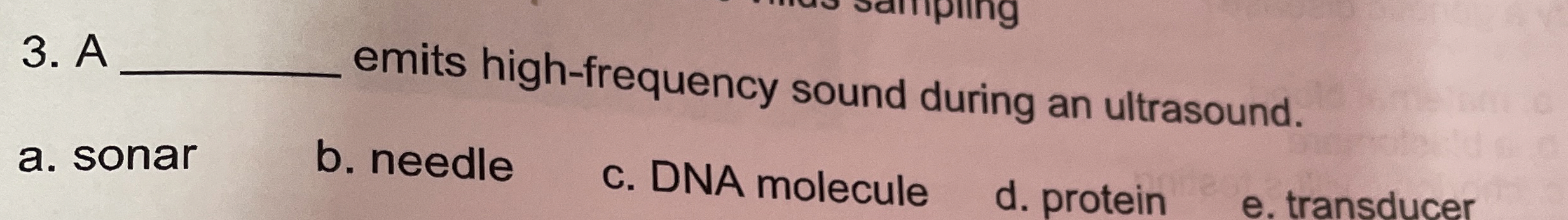Solved A q, ﻿emits high-frequency sound during an | Chegg.com