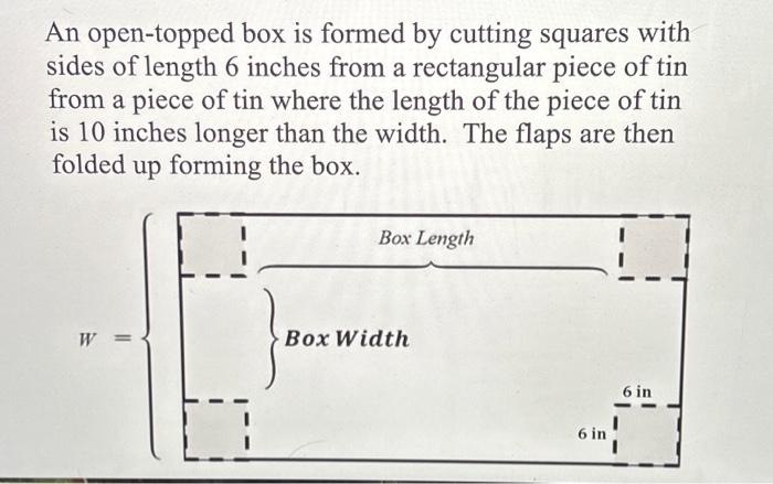 Solved An open-topped box is formed by cutting squares with | Chegg.com