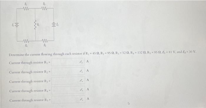 Solved Determine the current flowing through each resistor | Chegg.com