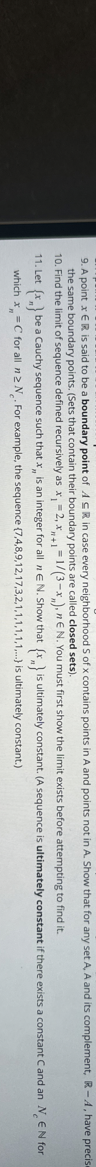 Solved Solve for question 11Let {[xn],[n]} ﻿be a Cauchy | Chegg.com