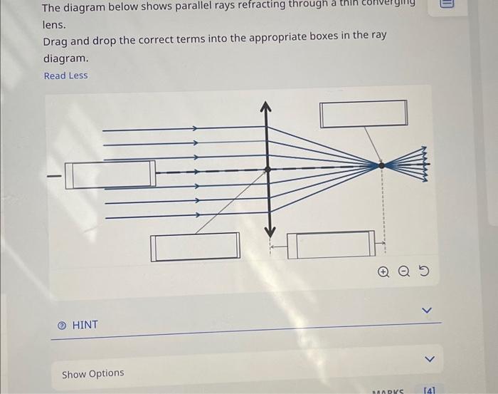 Solved The diagram below shows parallel rays refracting | Chegg.com