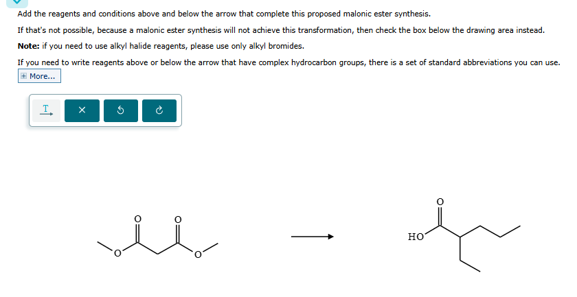 Solved Add the reagents and conditions above and below the | Chegg.com