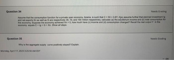 Assume that the consumption function for a private | Chegg.com