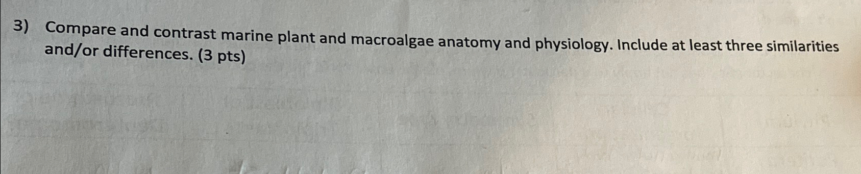 Solved Compare and contrast marine plant and macroalgae | Chegg.com