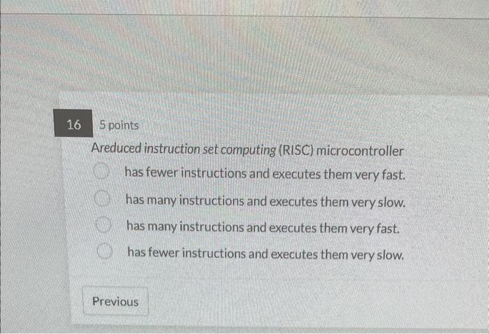 Solved 65 points Areduced instruction set computing (RISC) | Chegg.com