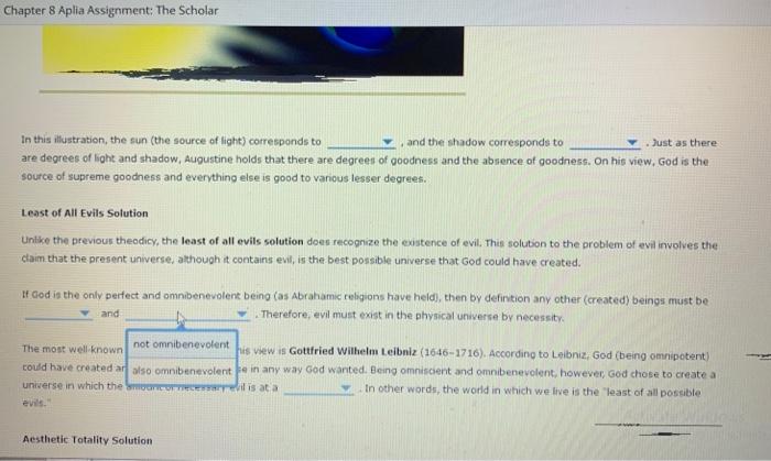 Solved Chapter 8 Aplia Assignment: The Scholar Just as there | Chegg.com