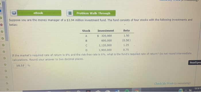 Solved O eBook Problem Walk-Through Suppose you are the | Chegg.com