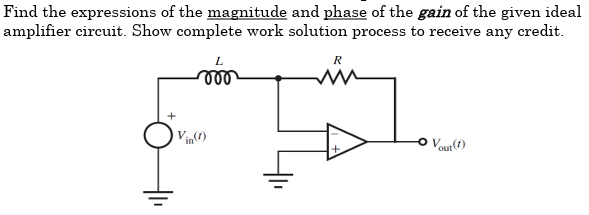 Find the expressions of the magnitude and phase of | Chegg.com