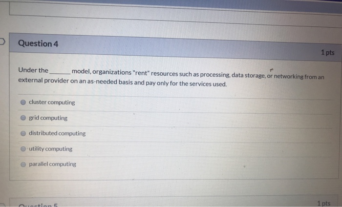 Solved Question 4 1 pts Under the model, organizations | Chegg.com
