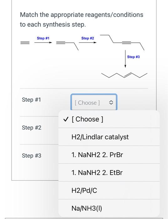 Solved Match the appropriate reagents/conditions to each | Chegg.com