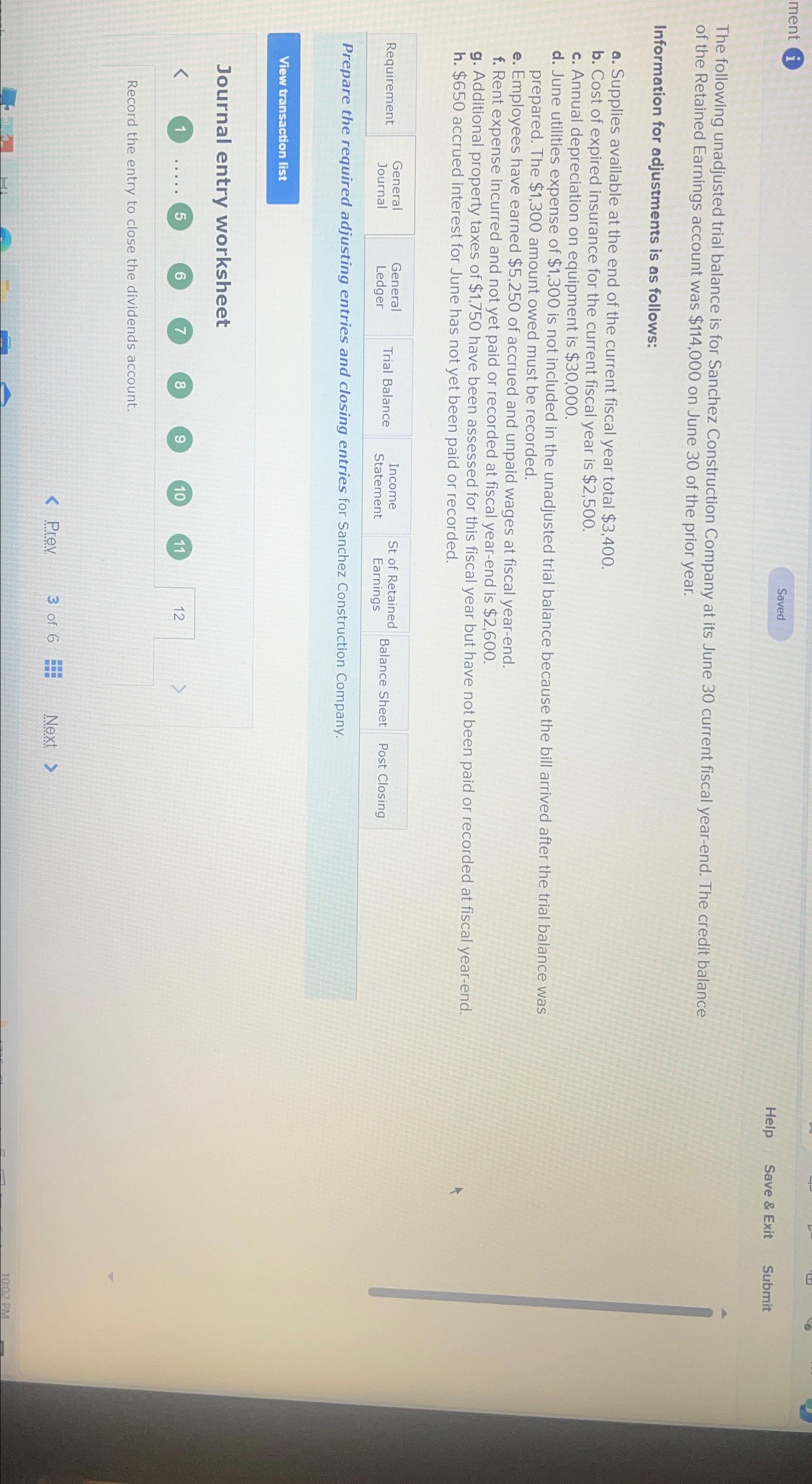 Solved The following unadjusted trial balance is for Sanchez | Chegg.com