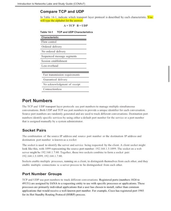 Module 14 Study Guide Transportation of Data The | Chegg.com