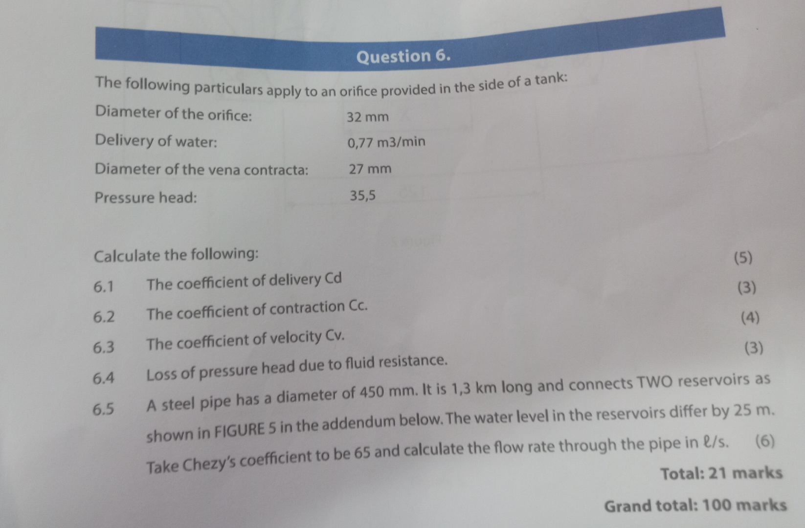 Solved Question 6.The following particulars apply to an | Chegg.com