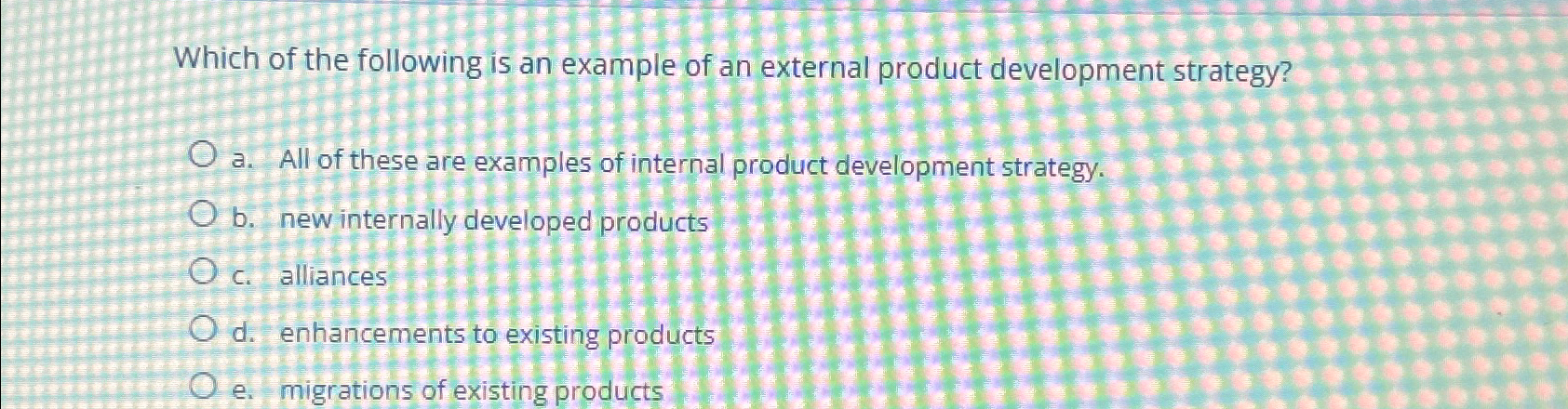 Solved Which of the following is an example of an external | Chegg.com