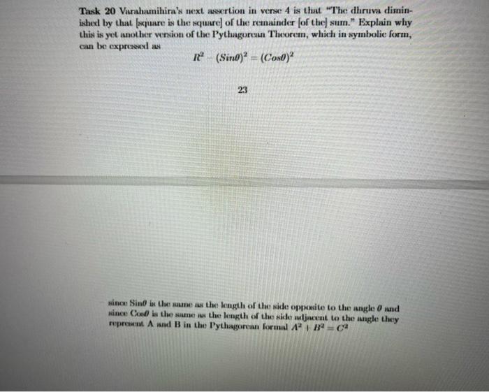 Solved Continue the thread of Task 20 by considering what | Chegg.com