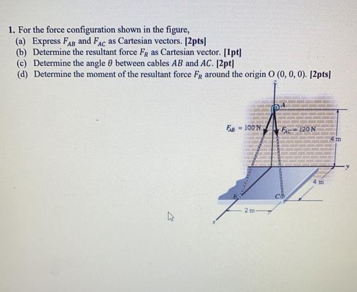 Solved 1 For The Force Configuration Shown In The Figure