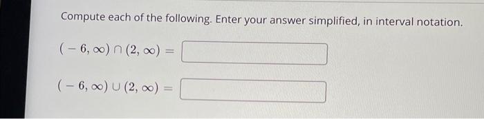 Solved Compute each of the following. Enter your answer | Chegg.com
