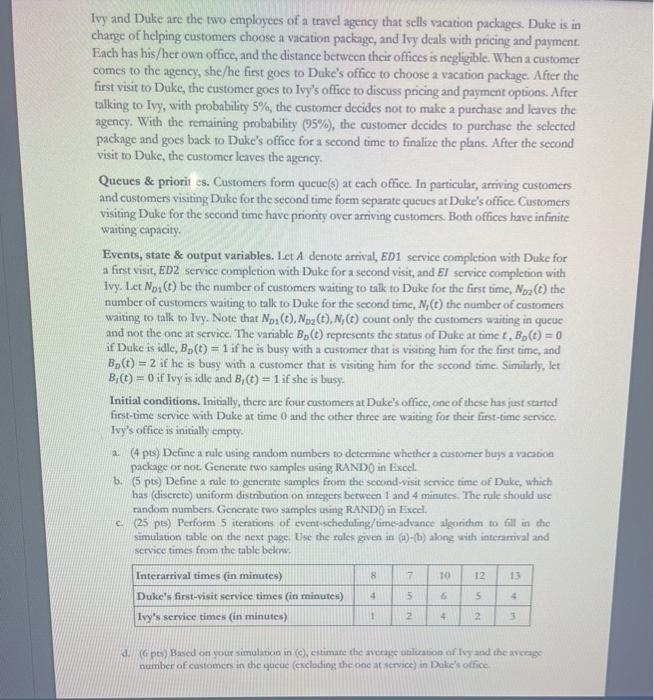 Solved SIMULATION TABLEIvy and Duke are the two employecs of | Chegg.com