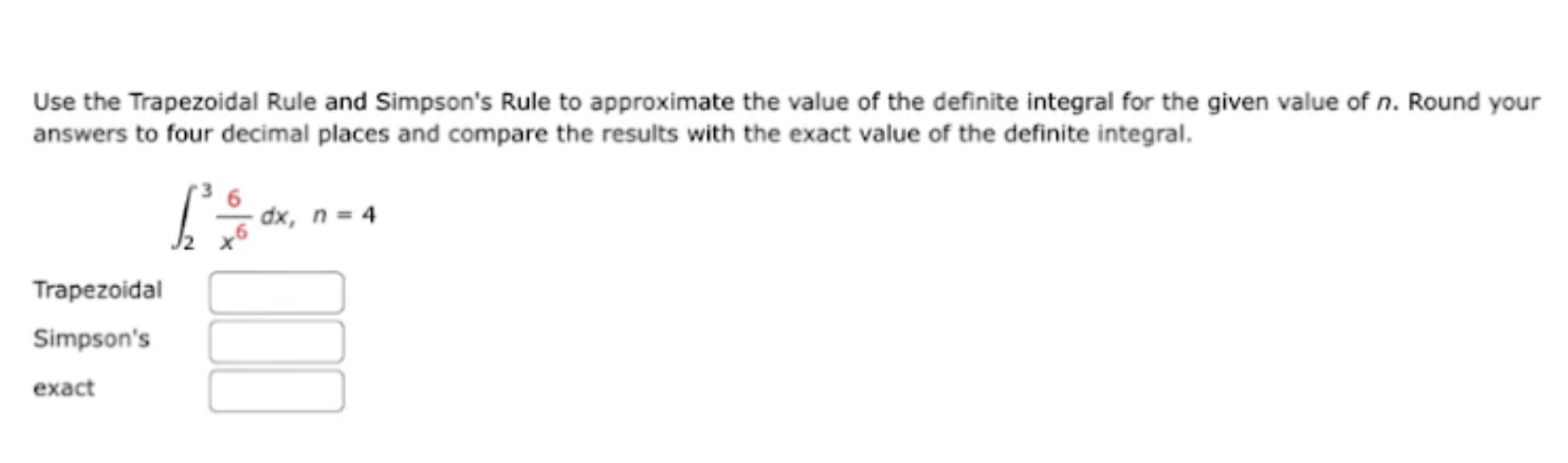 Solved Use the Trapezoidal Rule and Simpson's Rule to | Chegg.com