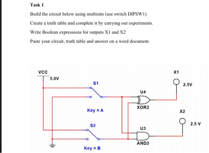 Solved Task 1 Build the circuit below using multisim (use | Chegg.com