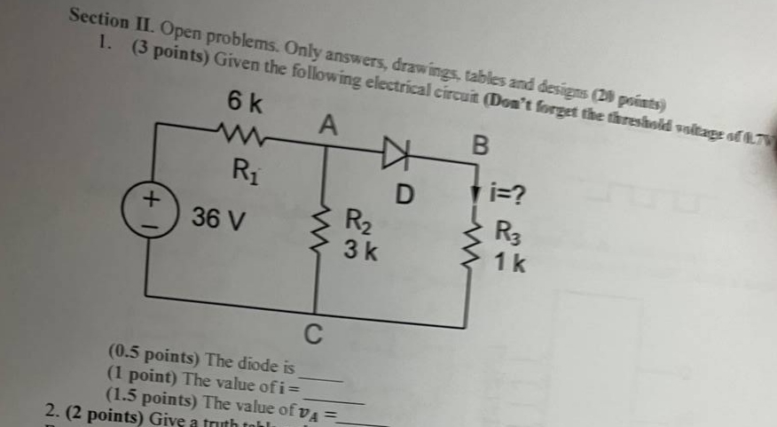Solved Section II. ﻿Open problems. Only answers, drawings, | Chegg.com