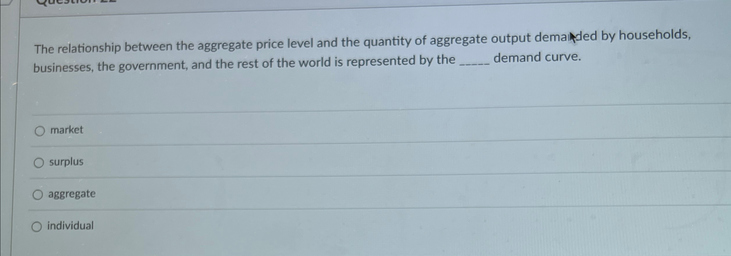 Solved The relationship between the aggregate price level | Chegg.com