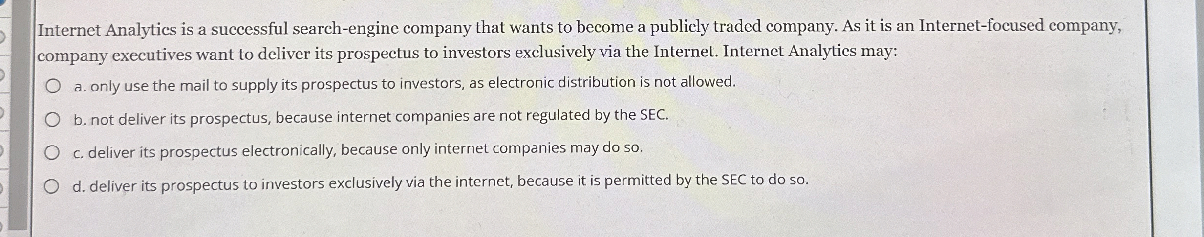 Solved Internet Analytics is a successful search-engine | Chegg.com