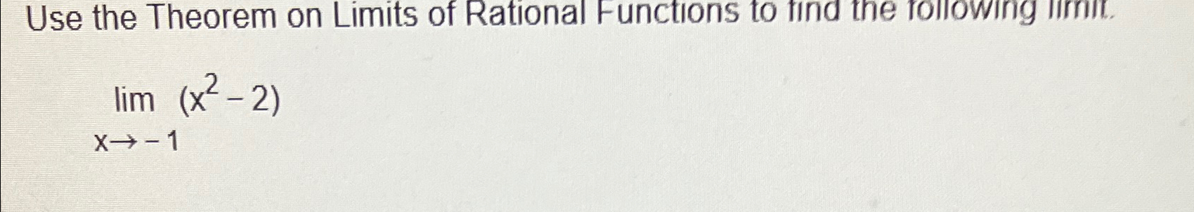 Solved Use the Theorem on Limits of Rational Functions to | Chegg.com