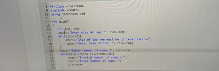 Solved Programming Instructions Write a program that prints | Chegg.com