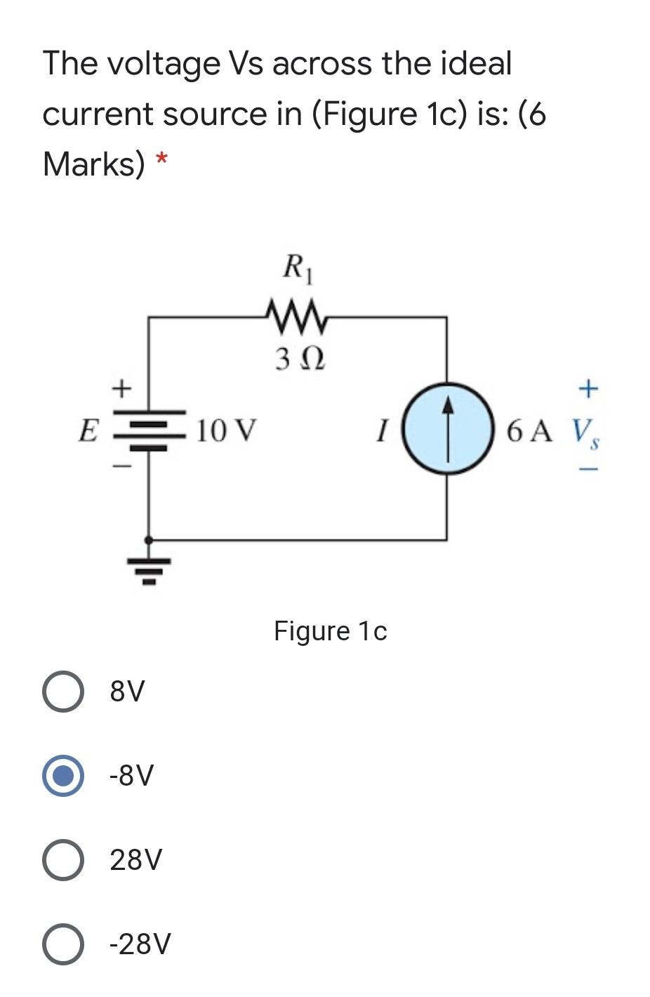 Solved The voltage Vs across the ideal current source in | Chegg.com