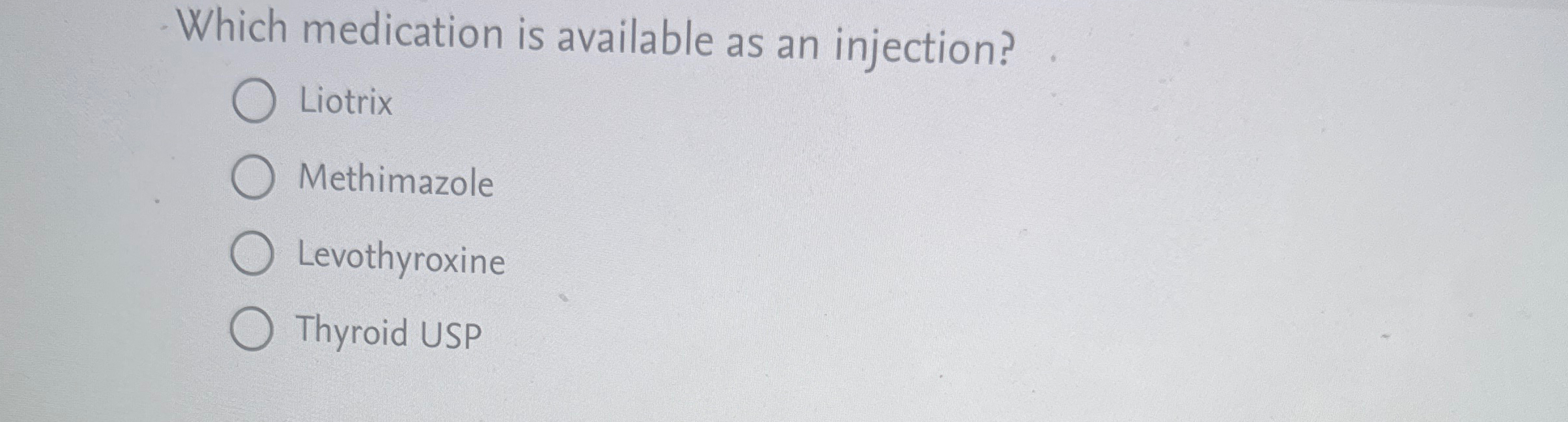 Solved Which medication is available as an | Chegg.com