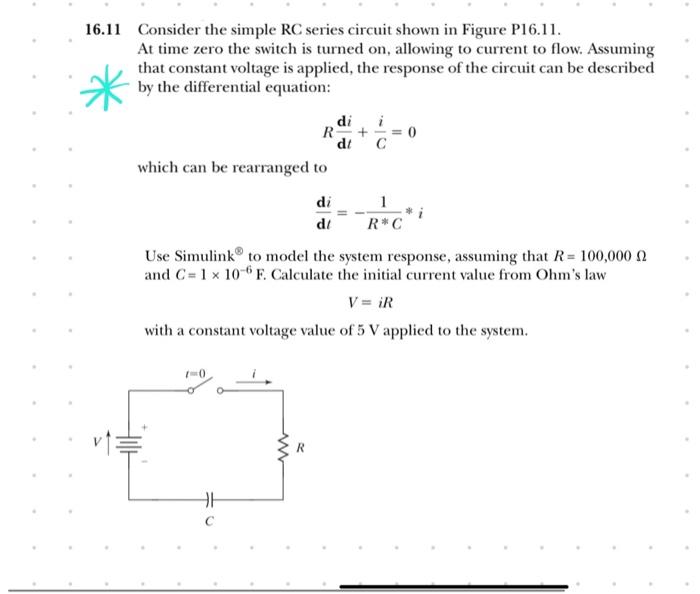 Solved Consider the simple RC series circuit shown in Figure | Chegg.com
