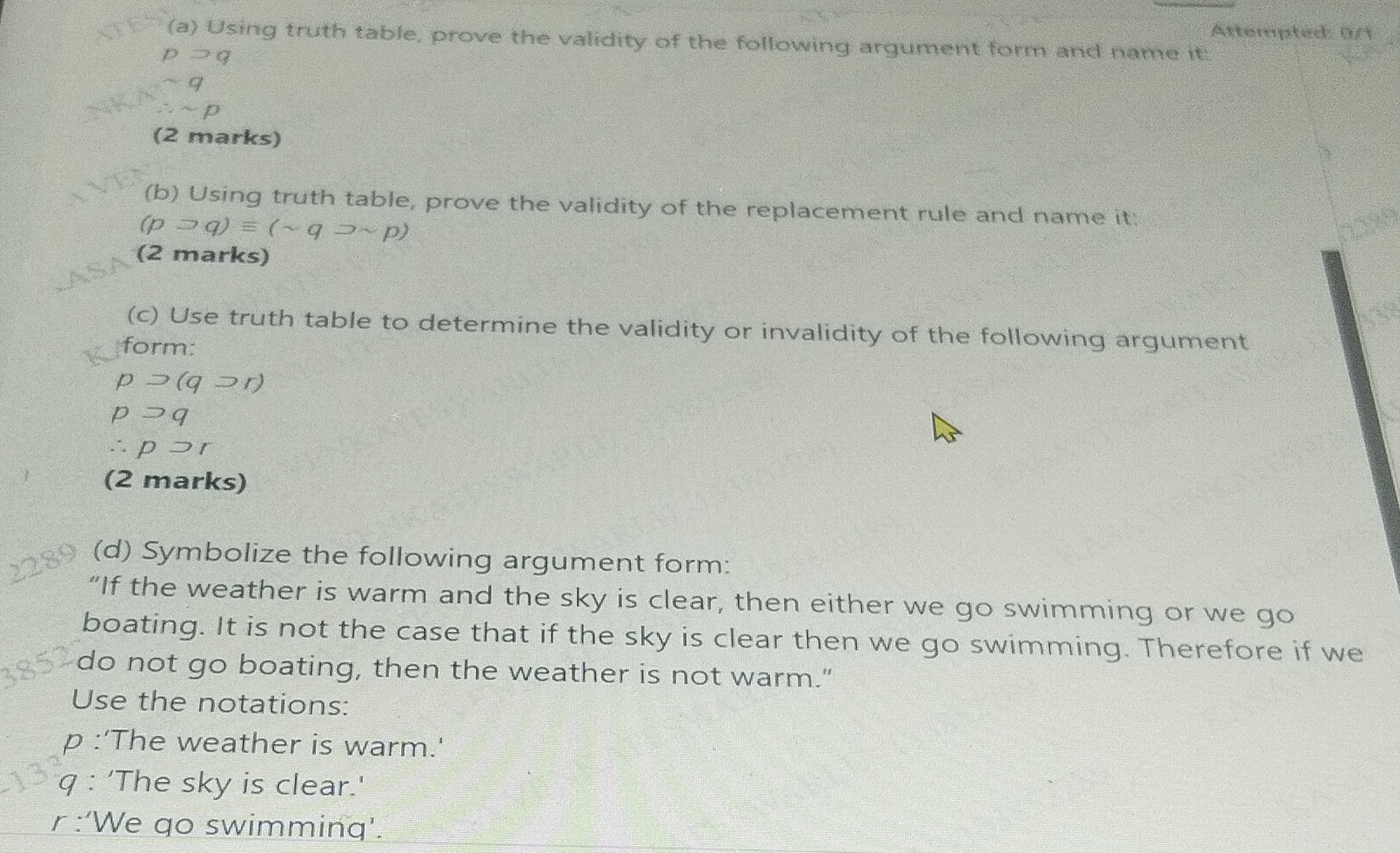 Solved Axtemintied cift(a) Using truth table, prove the | Chegg.com Solved Axtemintied cift(a) Using truth table, prove the | Chegg.com