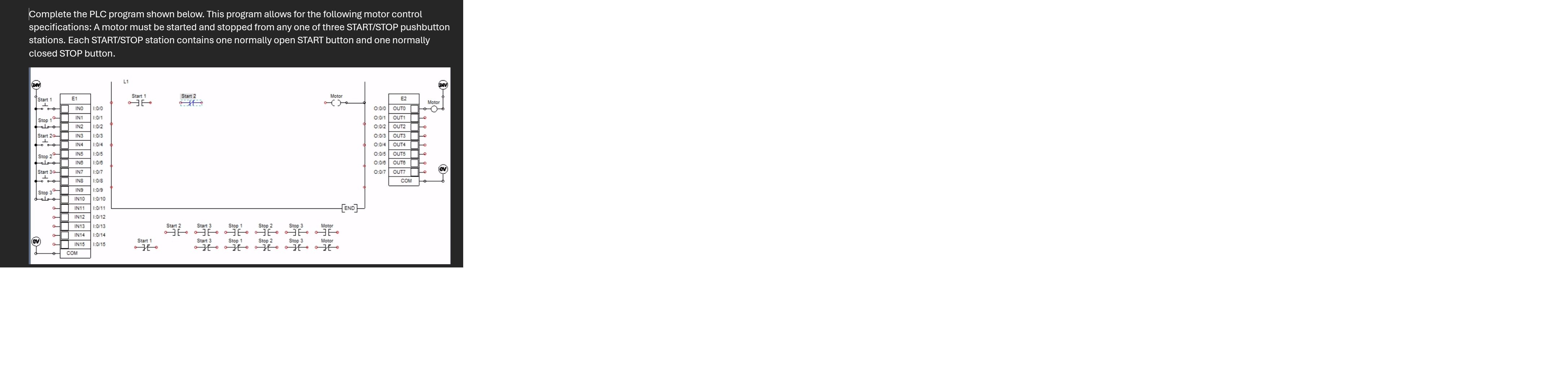 Solved Complete the PLC program shown below. This program | Chegg.com