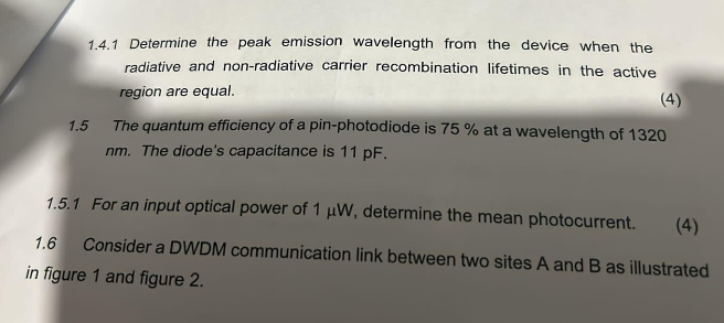 Solved 1.1 ﻿A multimode step-index fibre has a relative | Chegg.com
