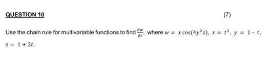 Solved Use the chain rule for multivariable functions to | Chegg.com