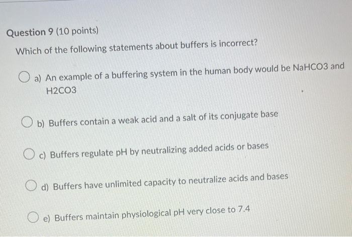 Solved Question 9 ( 10 points) Which of the following | Chegg.com