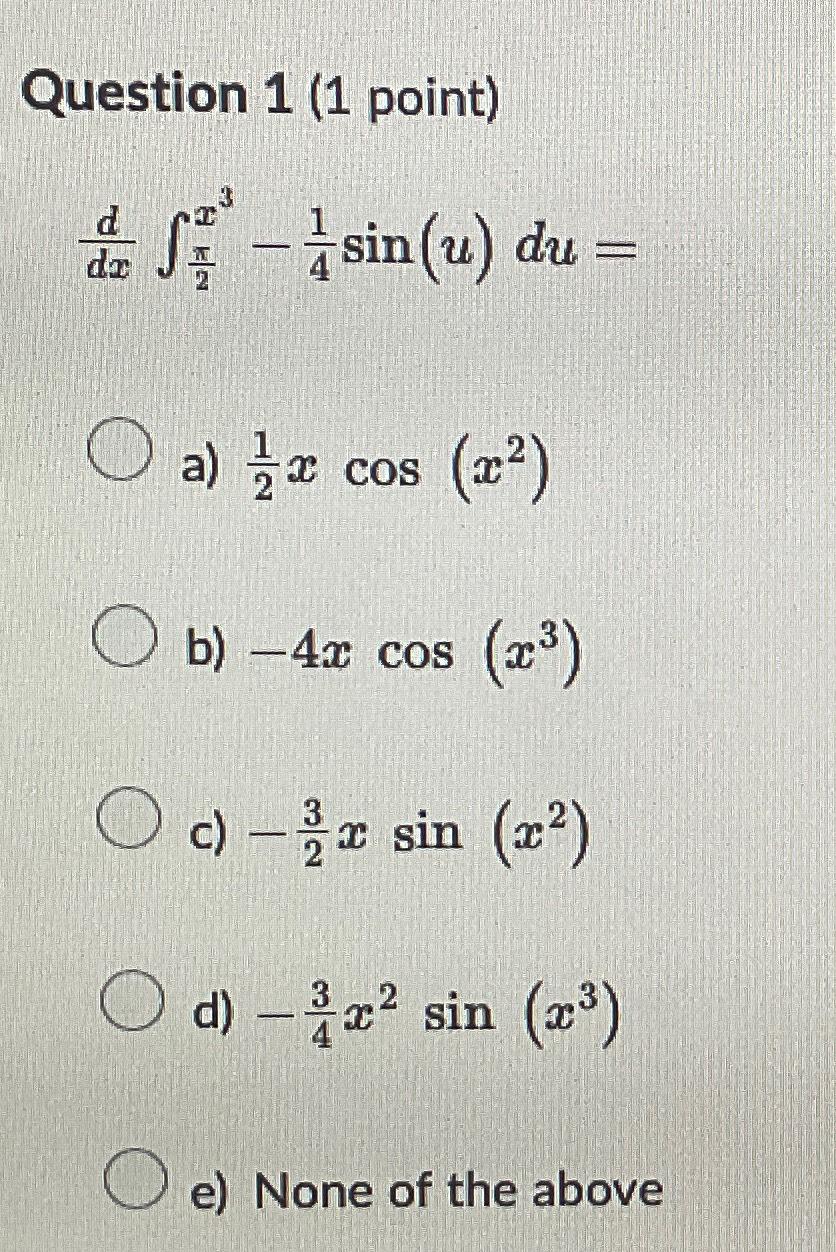 Solved Question 1 (1 | Chegg.com