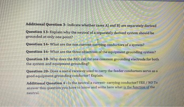 Solved Additional Question 3-Indicate whether cases A) and | Chegg.com