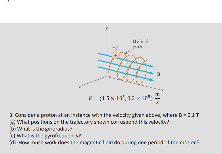 Solved Consider a proton at an instance with the velocity | Chegg.com