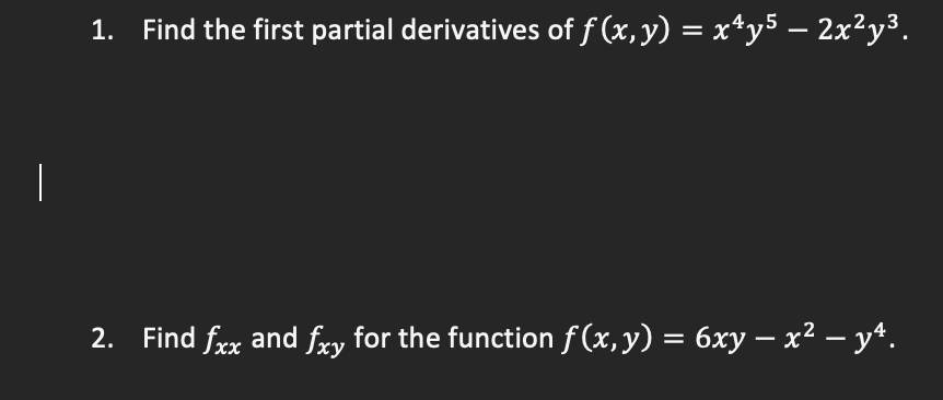 Solved Find the first partial derivatives of | Chegg.com
