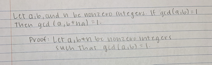Solved Let a, b, and u be nonzero integers. It ged(a,b)=1 | Chegg.com