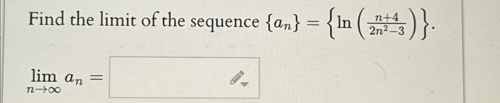 Solved Find the limit of the sequence | Chegg.com