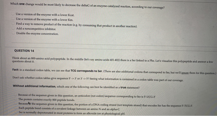 Solved Which one change would be most likely to decrease the | Chegg.com