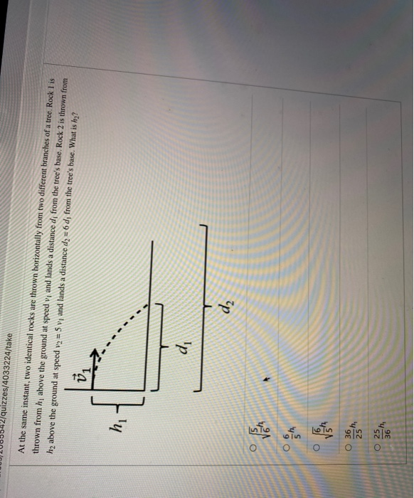 Solved 2/quizzes/4033224/take At the same instant, two | Chegg.com